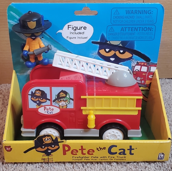 Scholastic | Toys | New Pete The Cat Lot Fire Engine And Fireman Pete ...